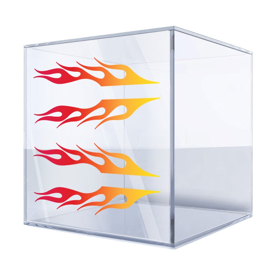 Decal Sticker Set of 4 Flames Red Orange Yellow Easy Rider Flamed Fire ...