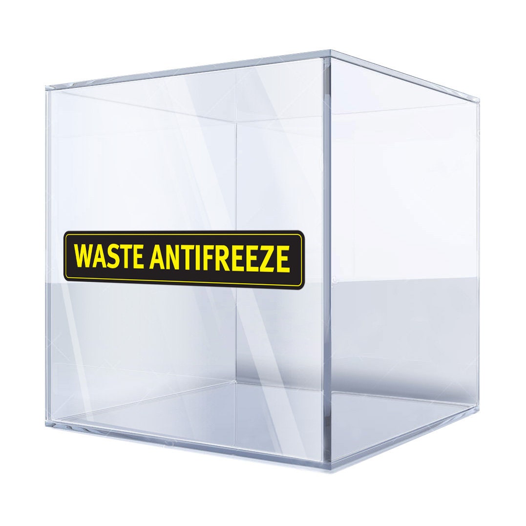 Decal Sticker Waste Antifreeze Approved Fuel Can or Tank Danger of Fire ...