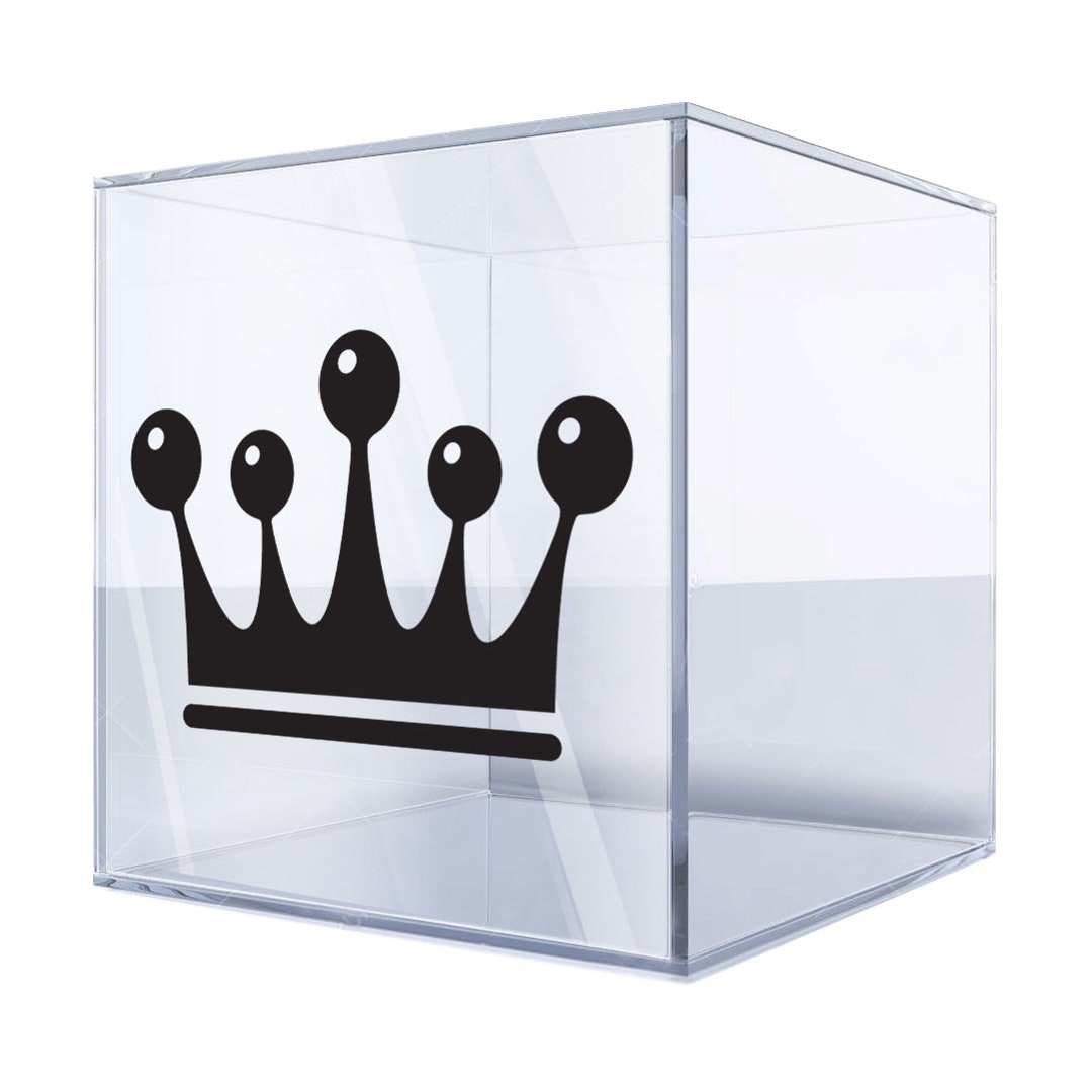 Classic Crown Silhouette Prince King Queen Sticker – Royal Black Vinyl ...