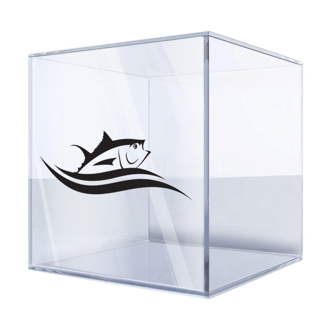 Fishing Tuna Decal – Bold Black Fish Silhouette Sticker for Boats, Cars ...