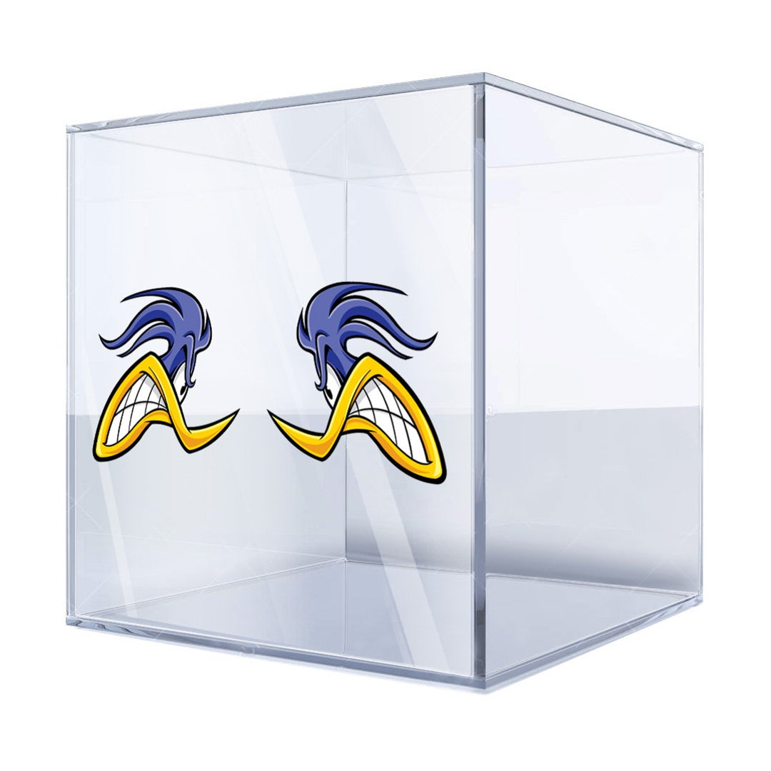 Cartoon Road Runner Woodpecker Sticker Set – Vibrant Blue and Yellow ...