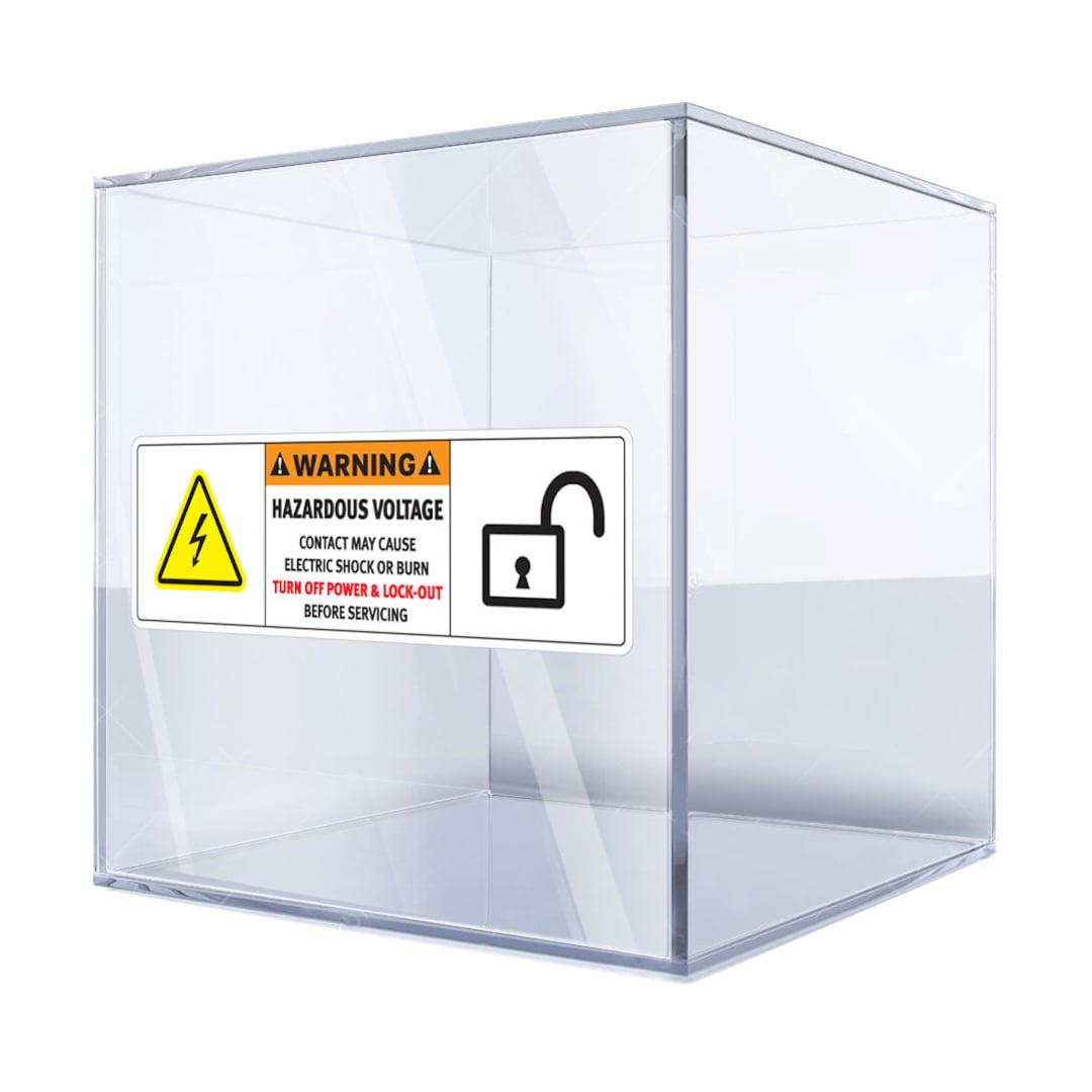 Warning Hazardous Voltage Sticker - High-visibility Safety Decal for ...