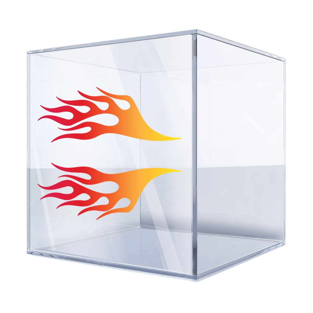Flame Vinyl Decal Set – Bold Fire Design Sticker for Cars, Motorcycles ...