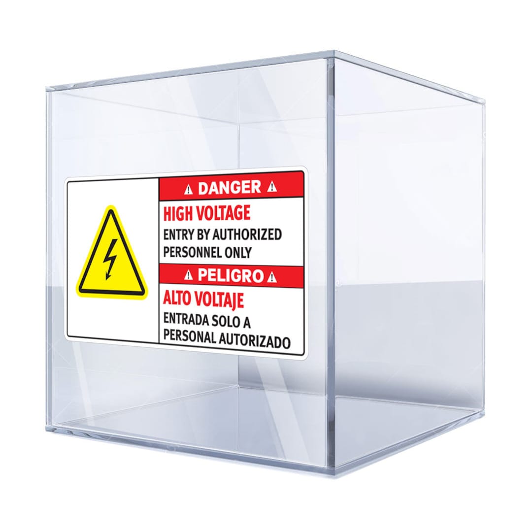 High Voltage Warning Sign –peligro, Alto Voltaje Bilingual Safety ...