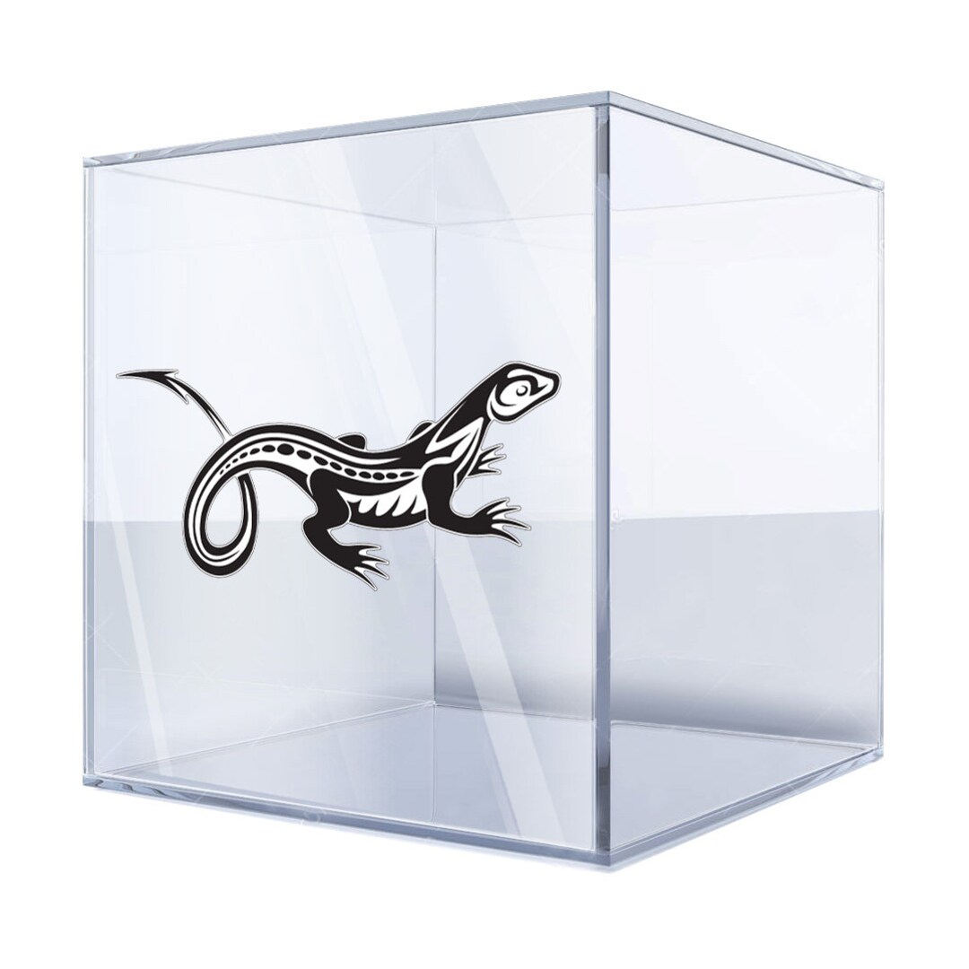 Tribal Gecko Lizard Sticker – Bold Black and White Tribal Design Decal ...