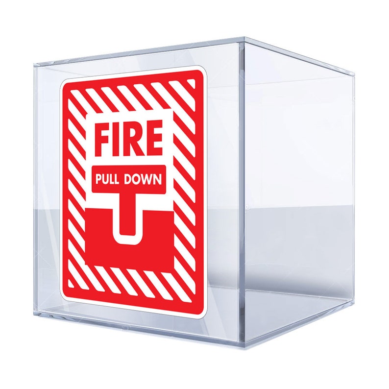 Fire Alarm Pull Down Sign Sticker – Red Emergency Safety Decal - Etsy