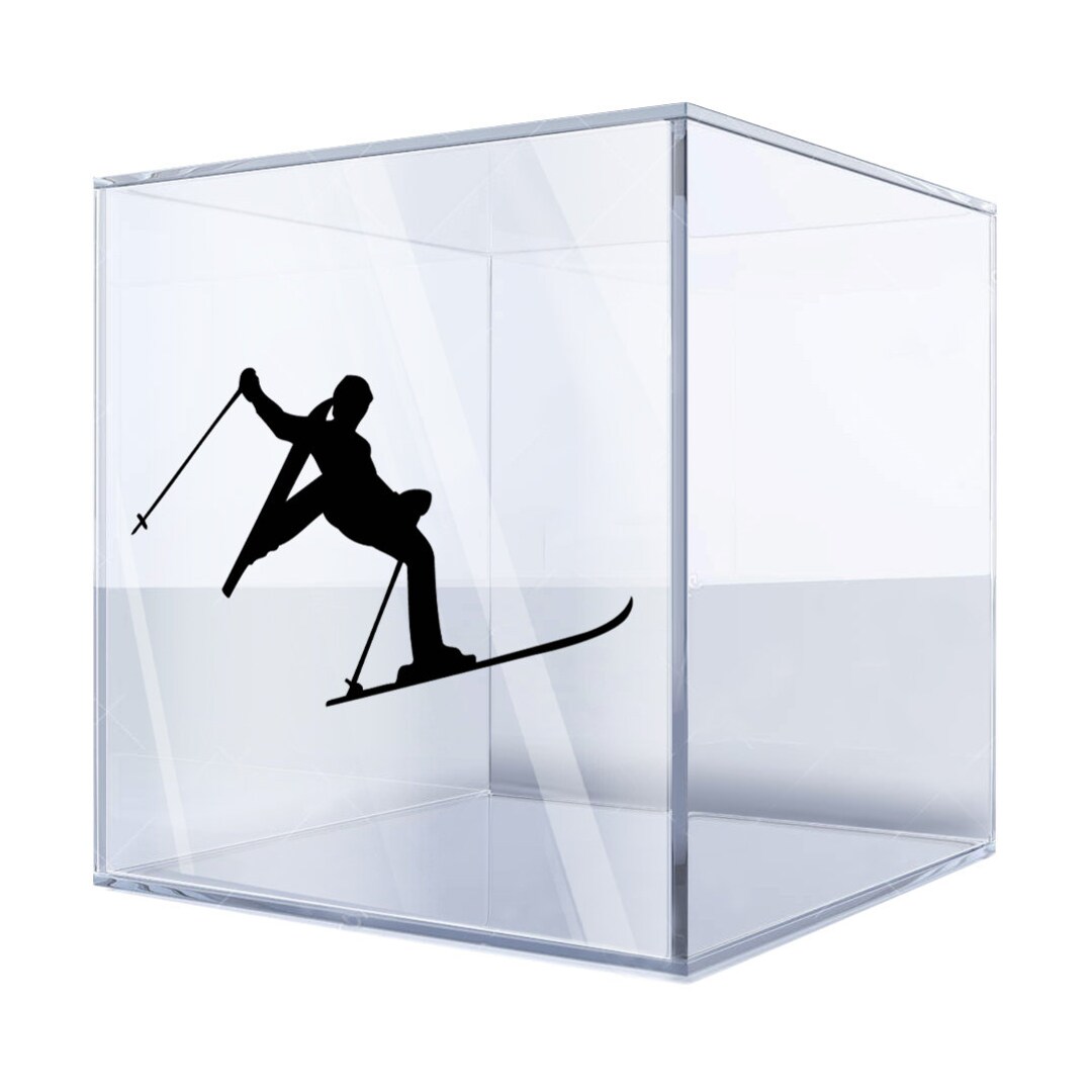 Freestyle Skier Decal – Dynamic Ski Jump Silhouette Sticker for Outdoor ...