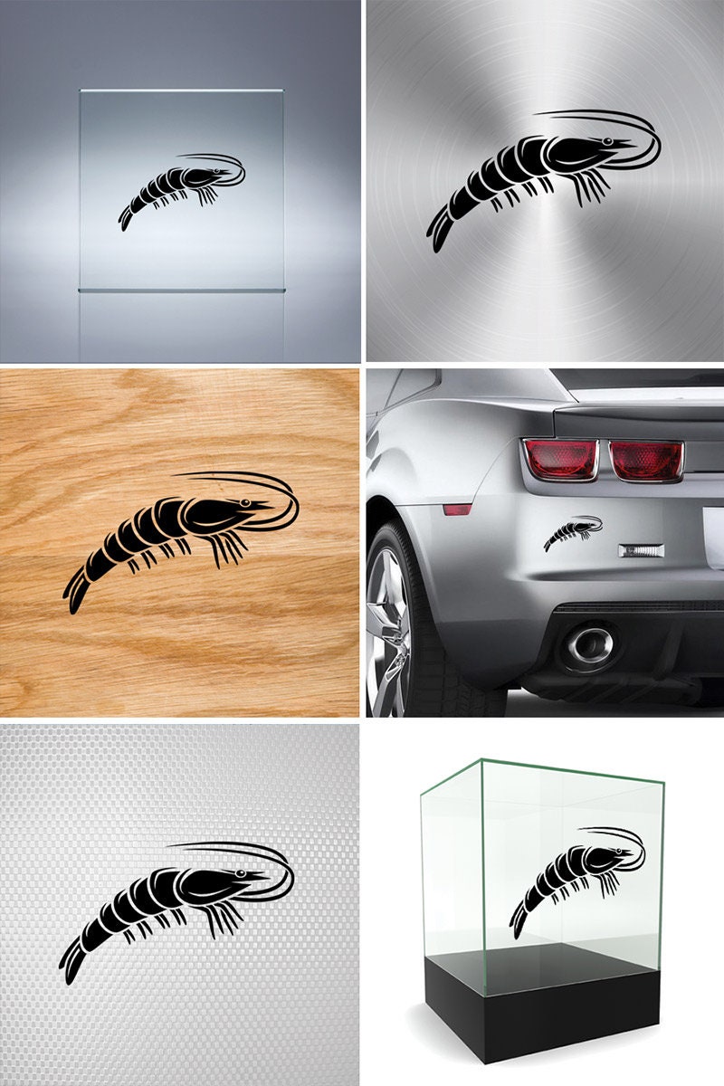 Decal Sticker Shrimp Restaurant Decoration Dinner Delicious Food Bar ...