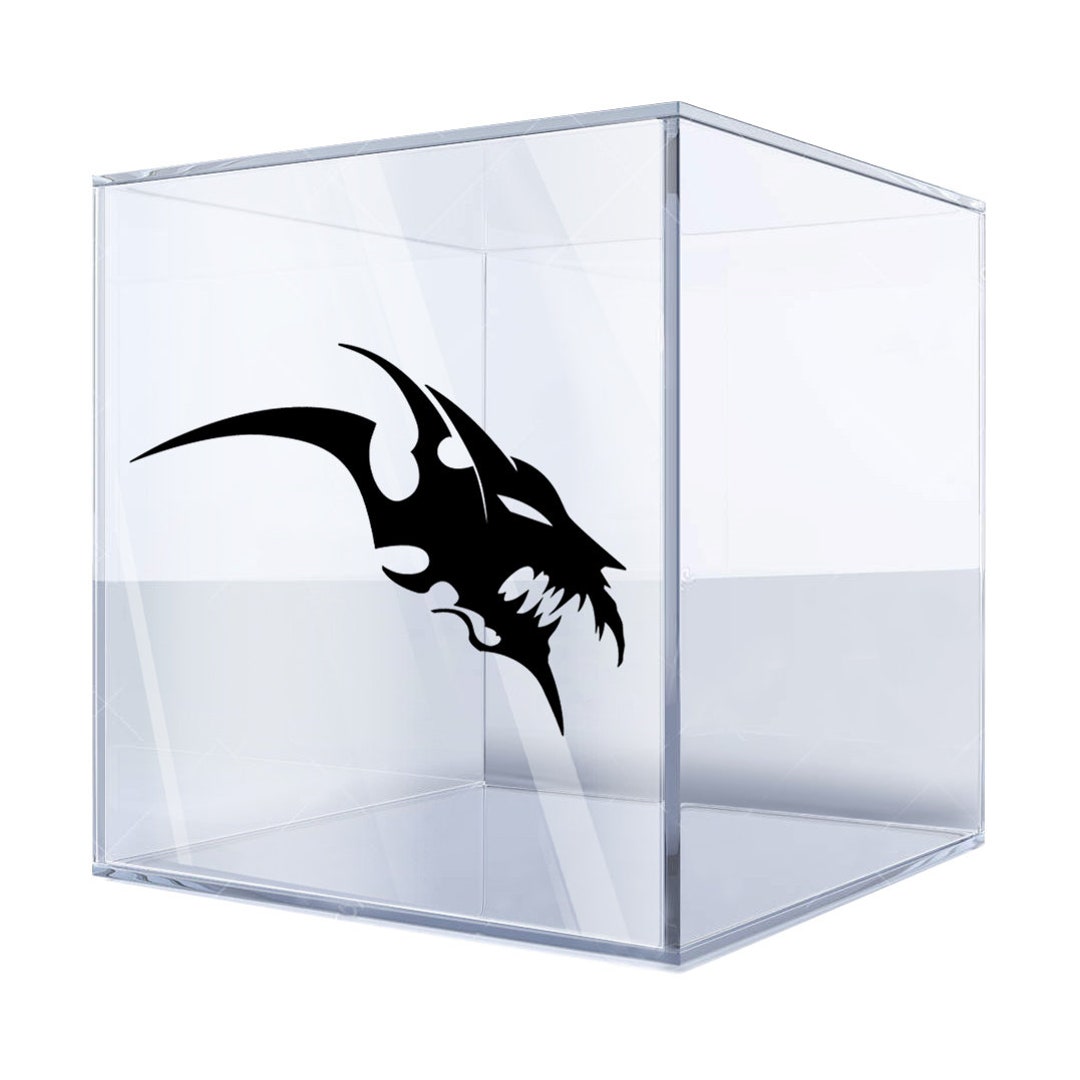 Tribal Dragon Head Decal – Fierce Black Vinyl Sticker for Cars, Laptops ...