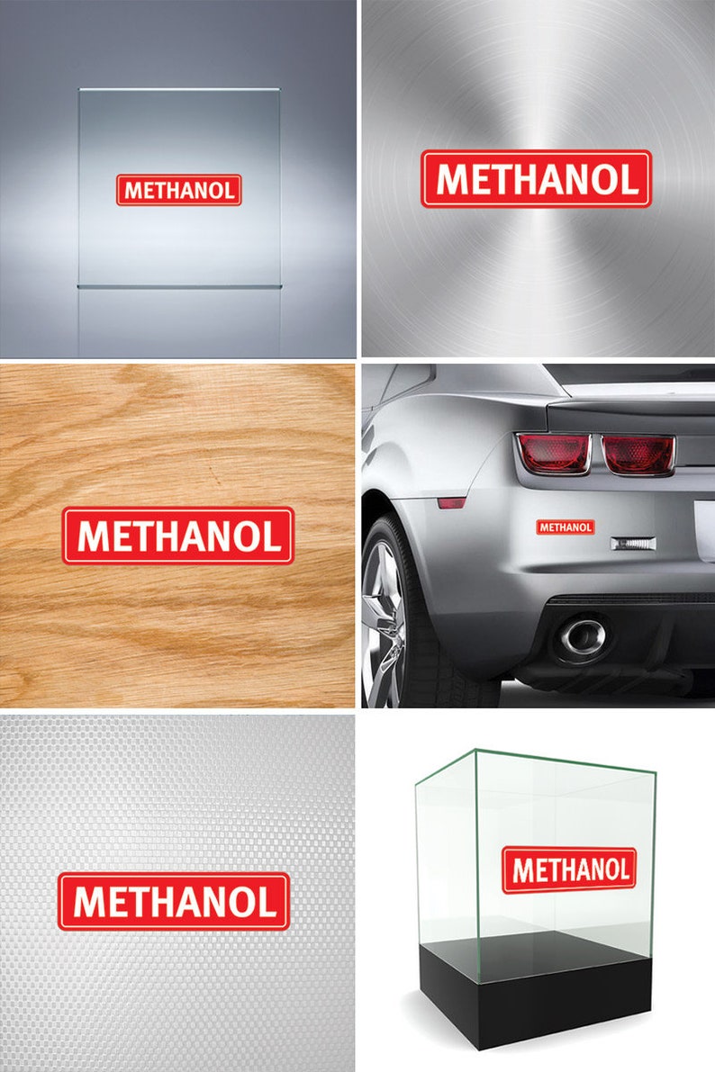 Methanol Warning Vinyl Sticker - Bold Safety Decal for Industrial, Lab ...