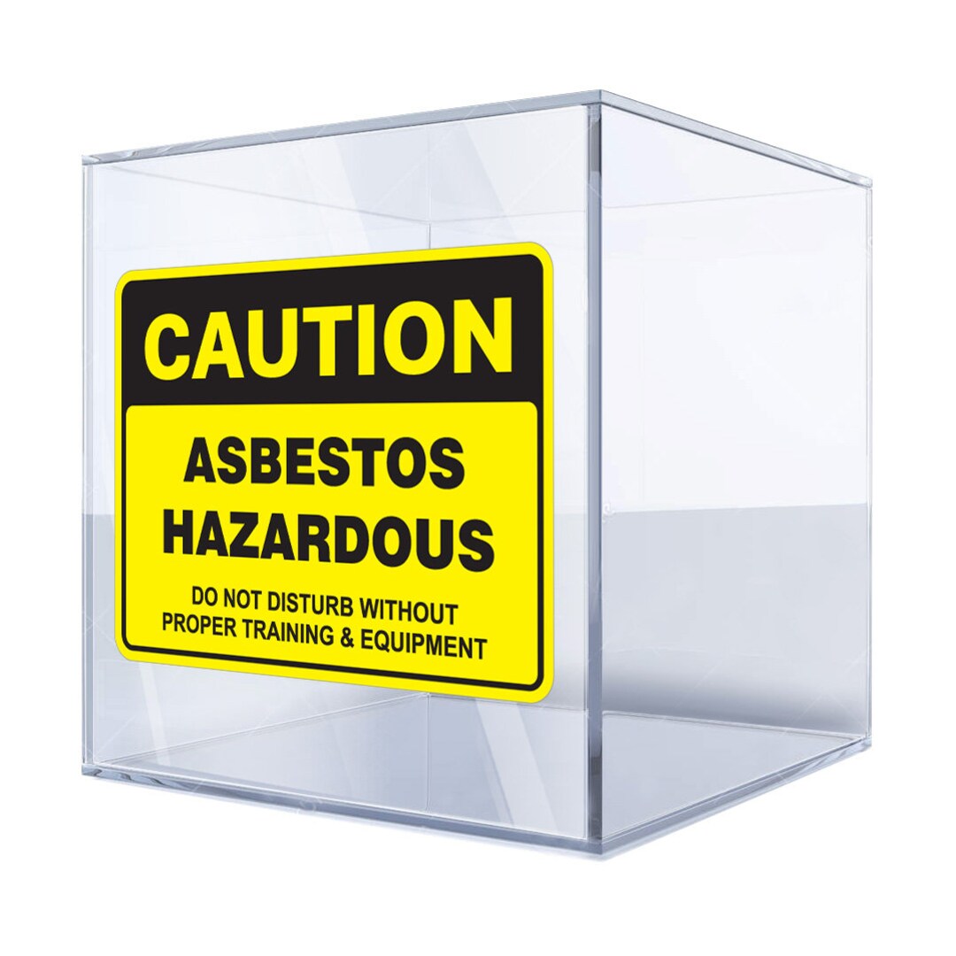 Caution Asbestos Hazardous Vinyl Decal – Safety Warning Sign for ...