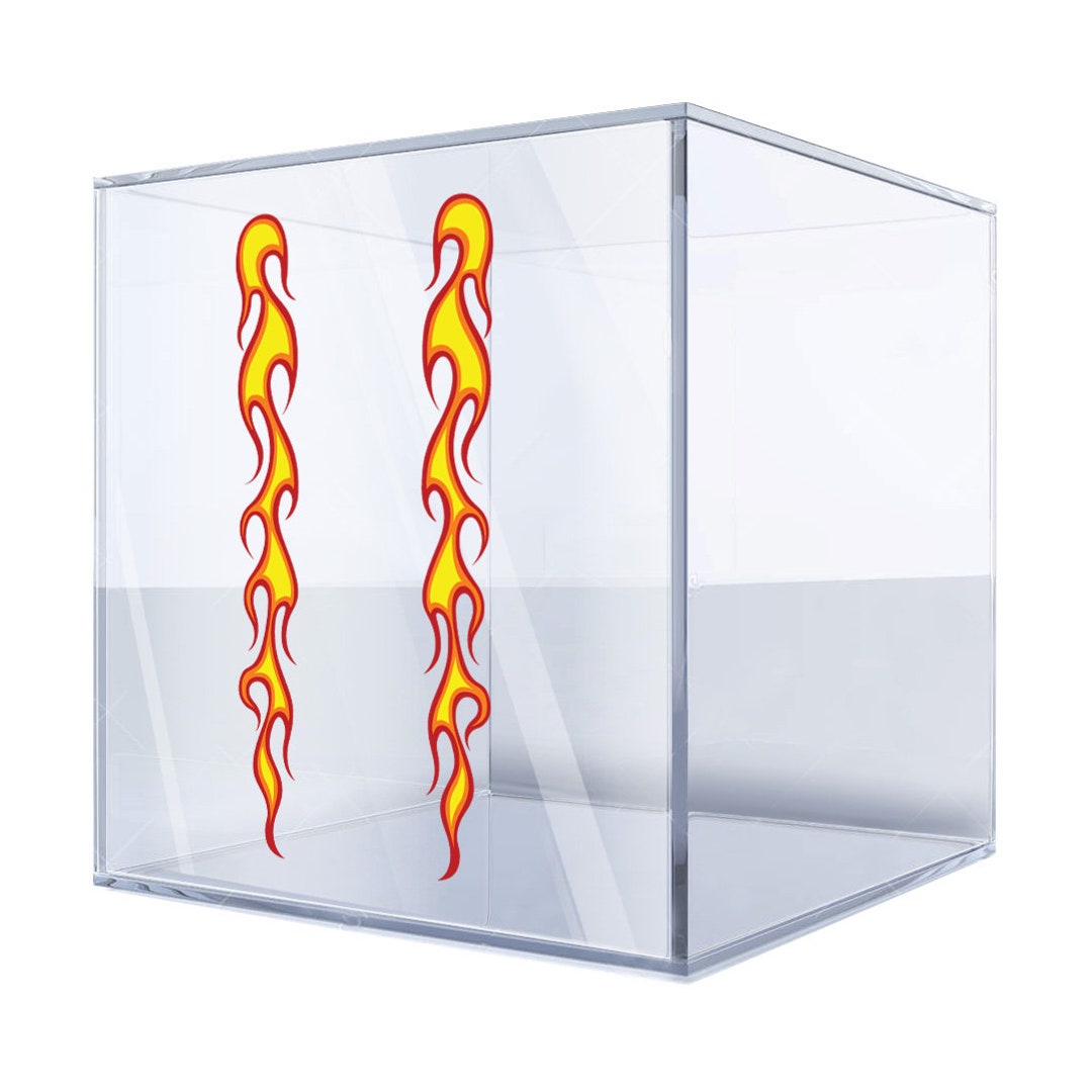 Decal Sticker Pair of Long Flames Pattern Red Yellow Top - Etsy