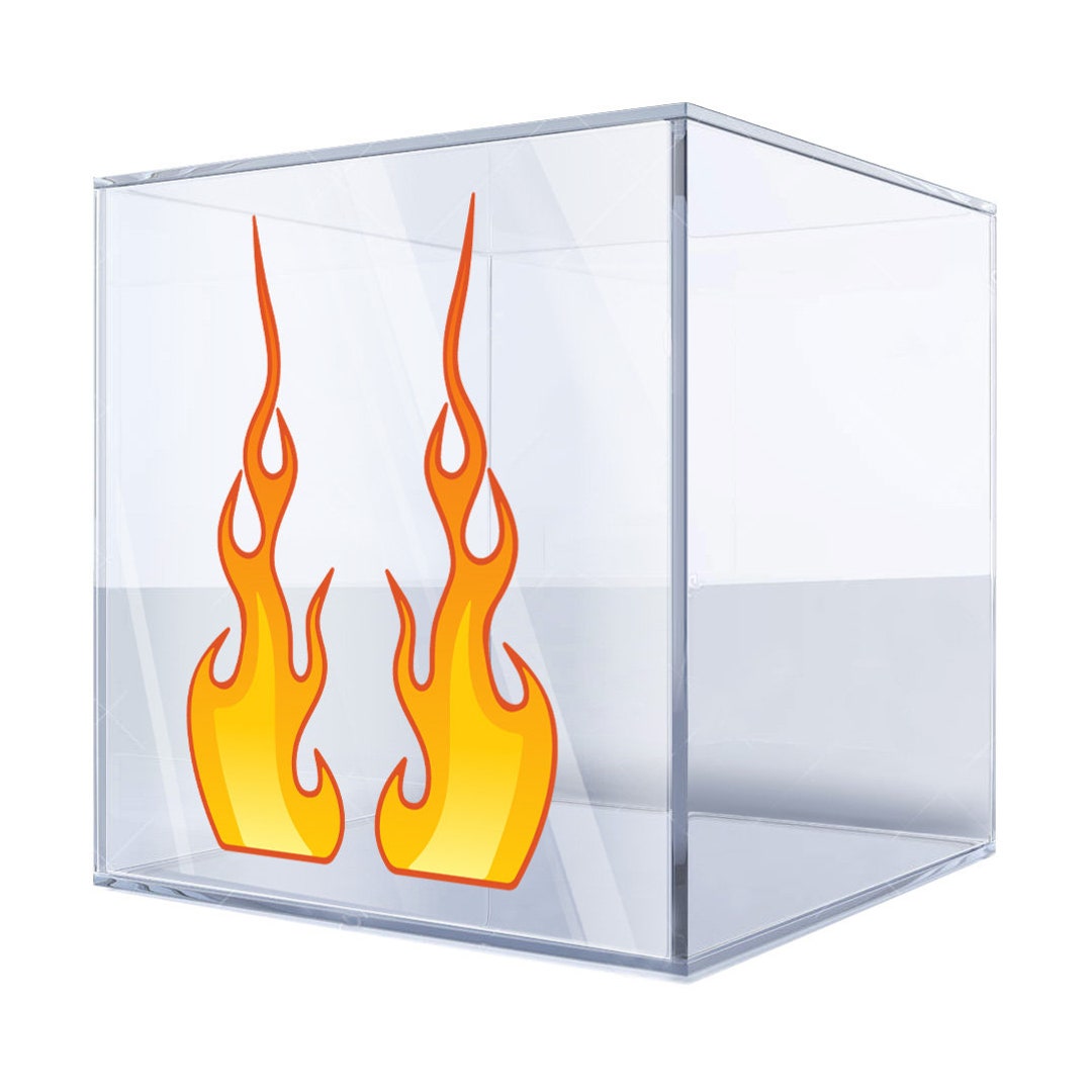 Flame Decal Sticker Set – Vibrant Orange and Yellow Fire Design, Car or ...
