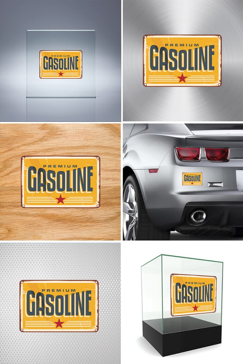 Decal Sticker Vintage Gas Station Sign Retro Antique Classic Old ...