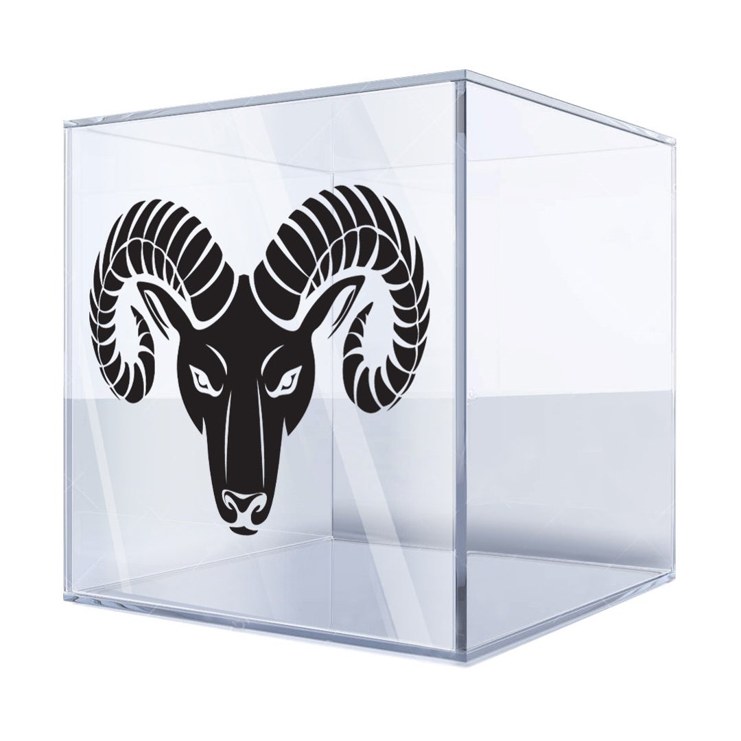 Ram Head Vinyl Sticker – Bold and Fierce Ram Skull Decal for Cars ...