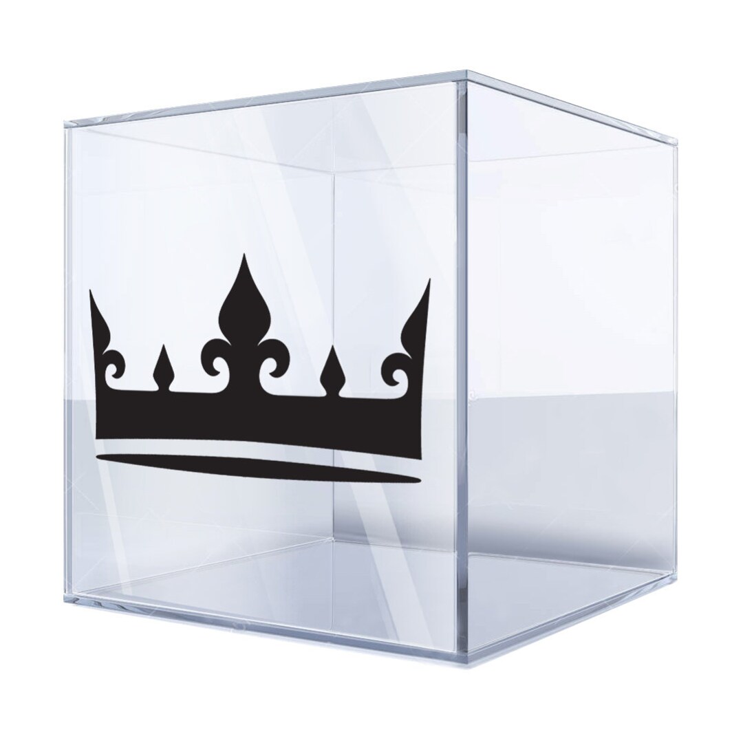 Crown Queen King Design Sticker – Black Vinyl Royal Decal for Cars ...