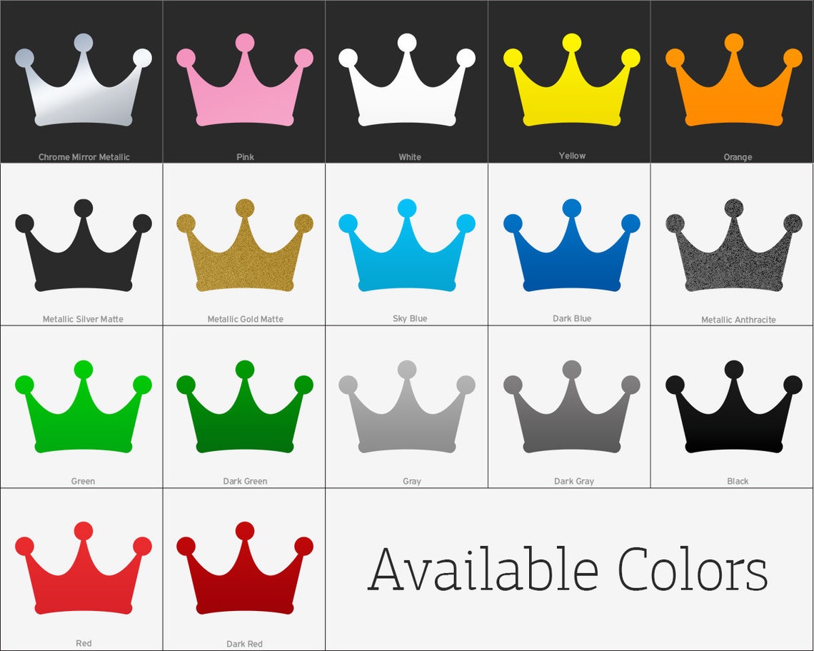Simple Crown Decal – Black Vinyl Sticker, Minimalist Royal Monarchy ...