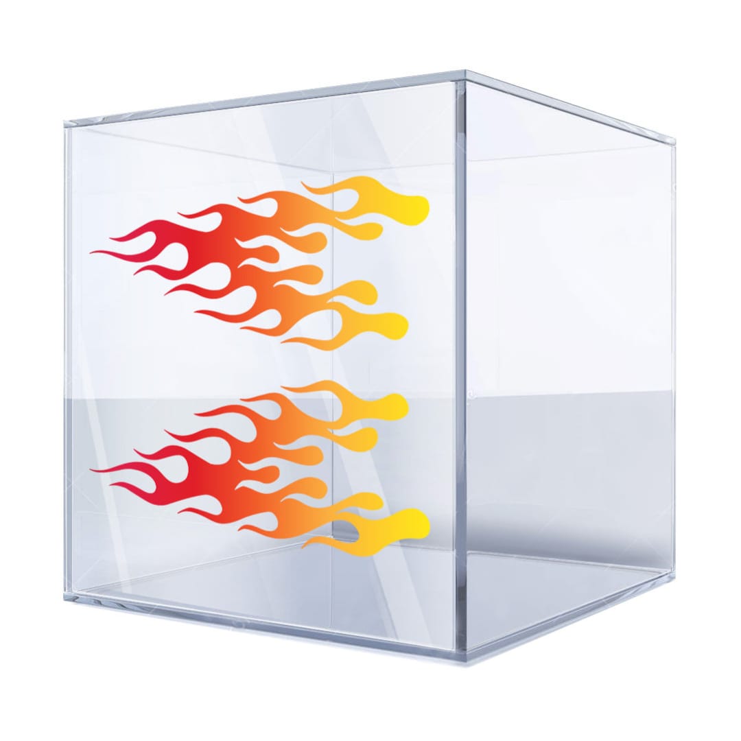 Flame Vinyl Decal Set – Bold Fire Design Sticker for Cars, Motorcycles ...