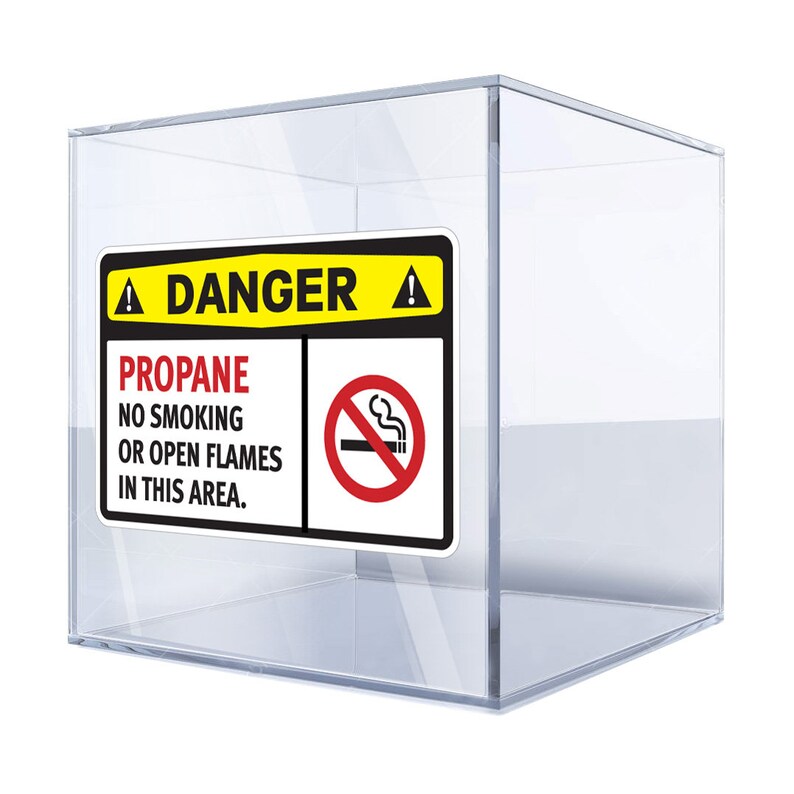 Decal Sticker Danger Propane No Smoking or Open Flames in This Area ...