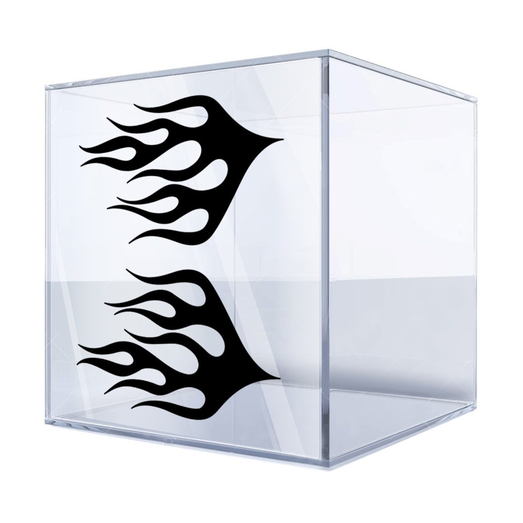 Flame Decal Set - Bold Black Vinyl Flame Stickers for Cars, Motorcycles ...