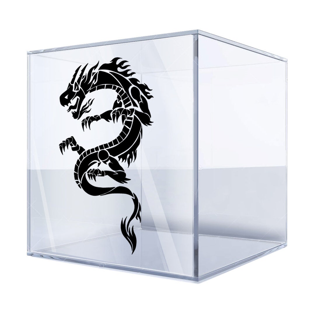 Fierce Tribal Dragon Vinyl Decal – Bold Martial Arts Dragon Sticker for ...