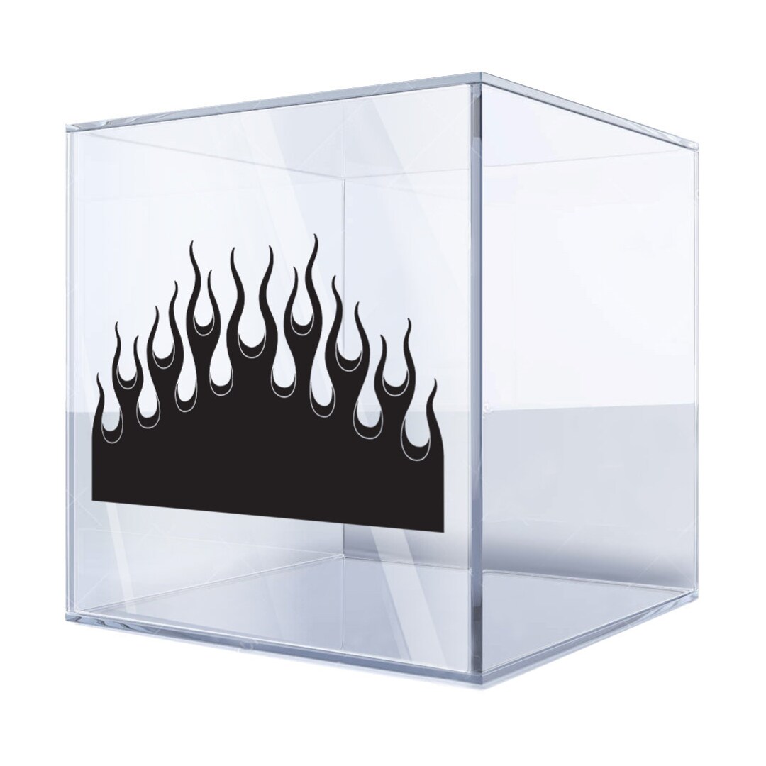 Black Flame Decal Sticker – Sleek Flame Design for Cars, Motorcycles ...