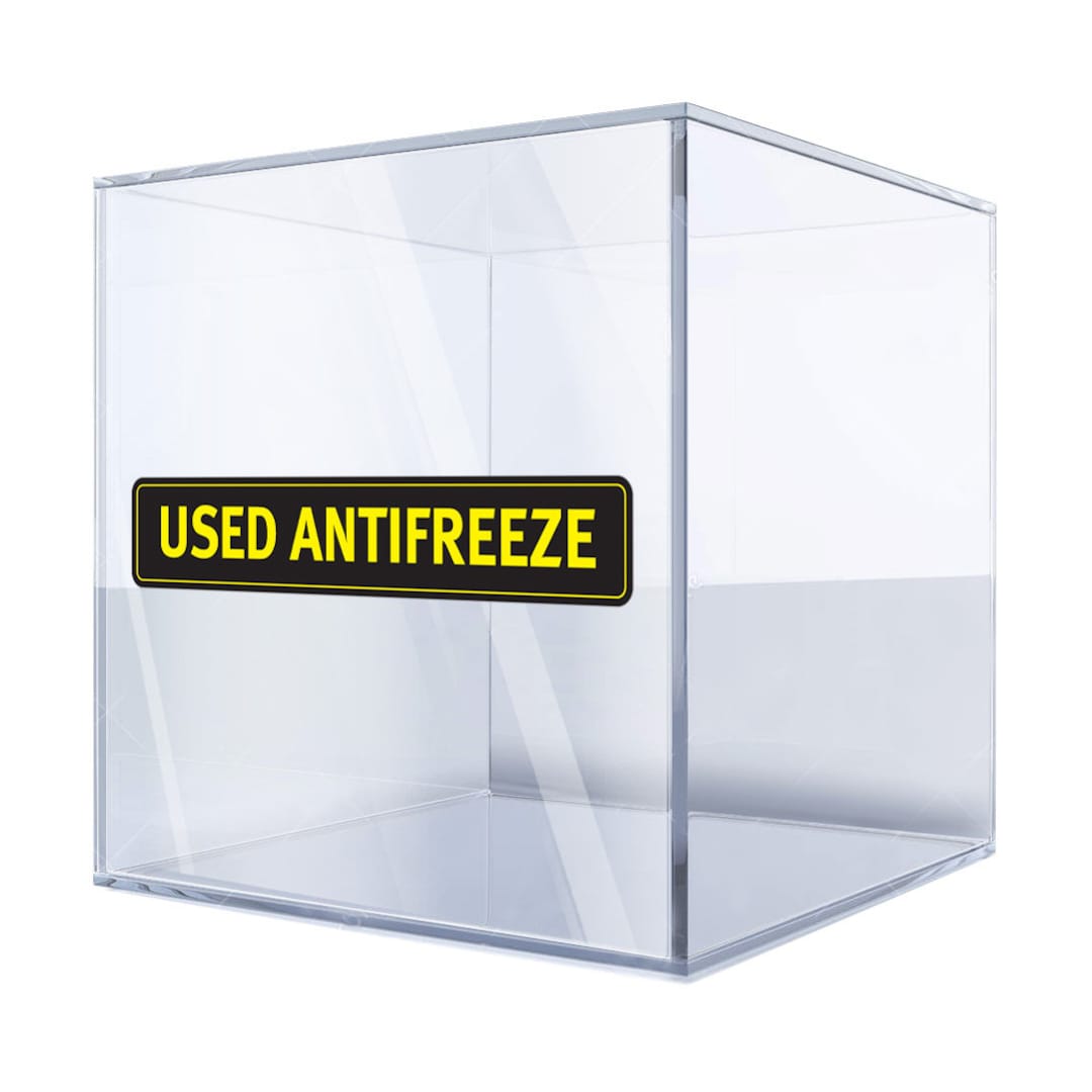 Used Antifreeze Safety Sign Sticker – Durable Vinyl Decal for ...