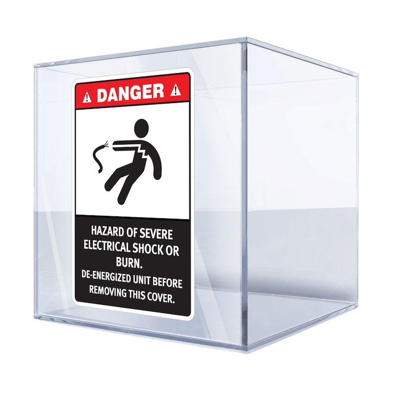 Decal Sticker Danger Safety Sign Hazard of Severe Electrical Shock or ...