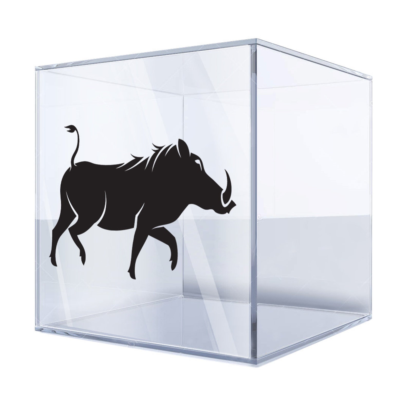 Warthog Silhouette Sticker – Black Vinyl Wildlife Decal - Etsy
