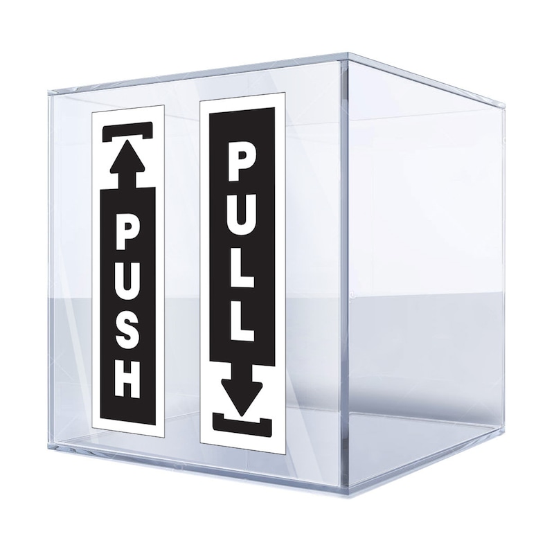 Push Pull Stickers - Etsy