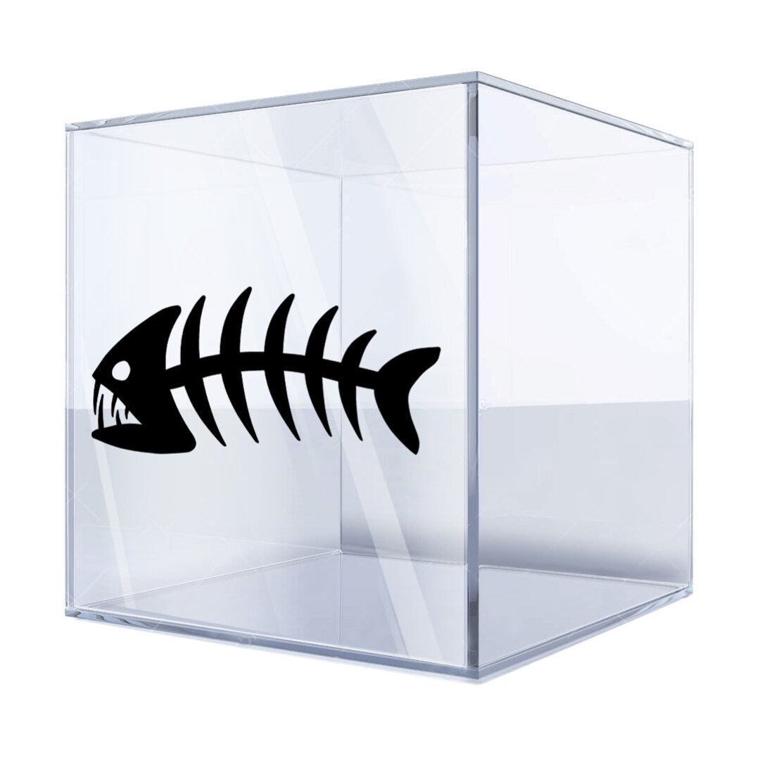 Edgy Fish Skeleton Vinyl Decal – Bold Fishbone Design Sticker, Perfect ...