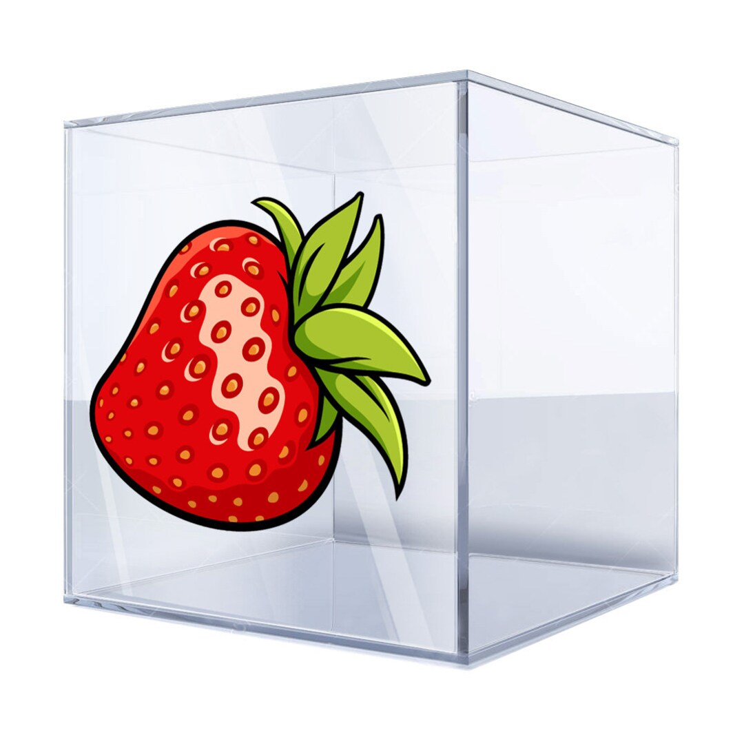 Strawberry Cartoon Sticker – Cute and Vibrant Vinyl Decal for Cars ...