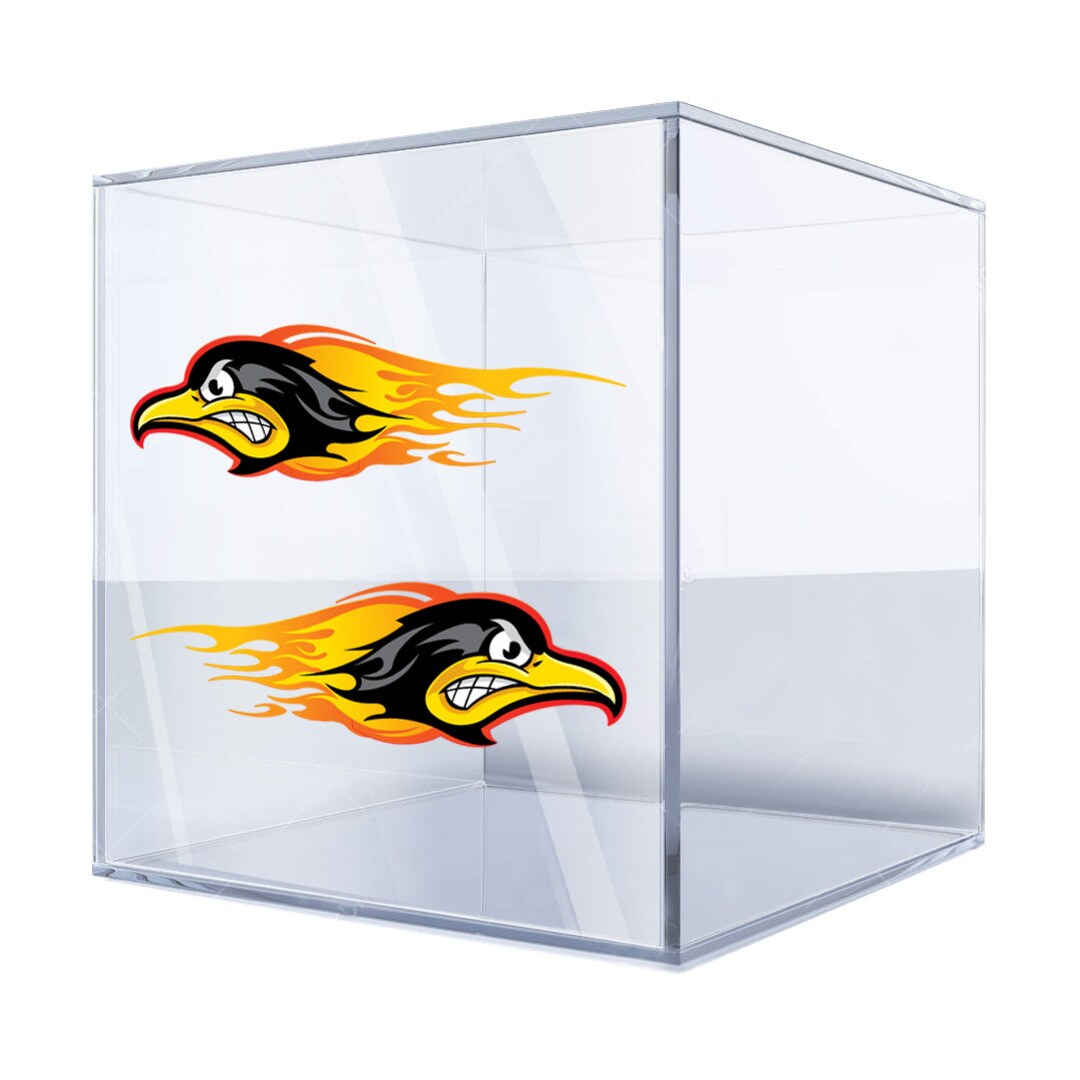 Flaming Bird Vinyl Decal Set – Bold Firebird Penguin Design Stickers ...