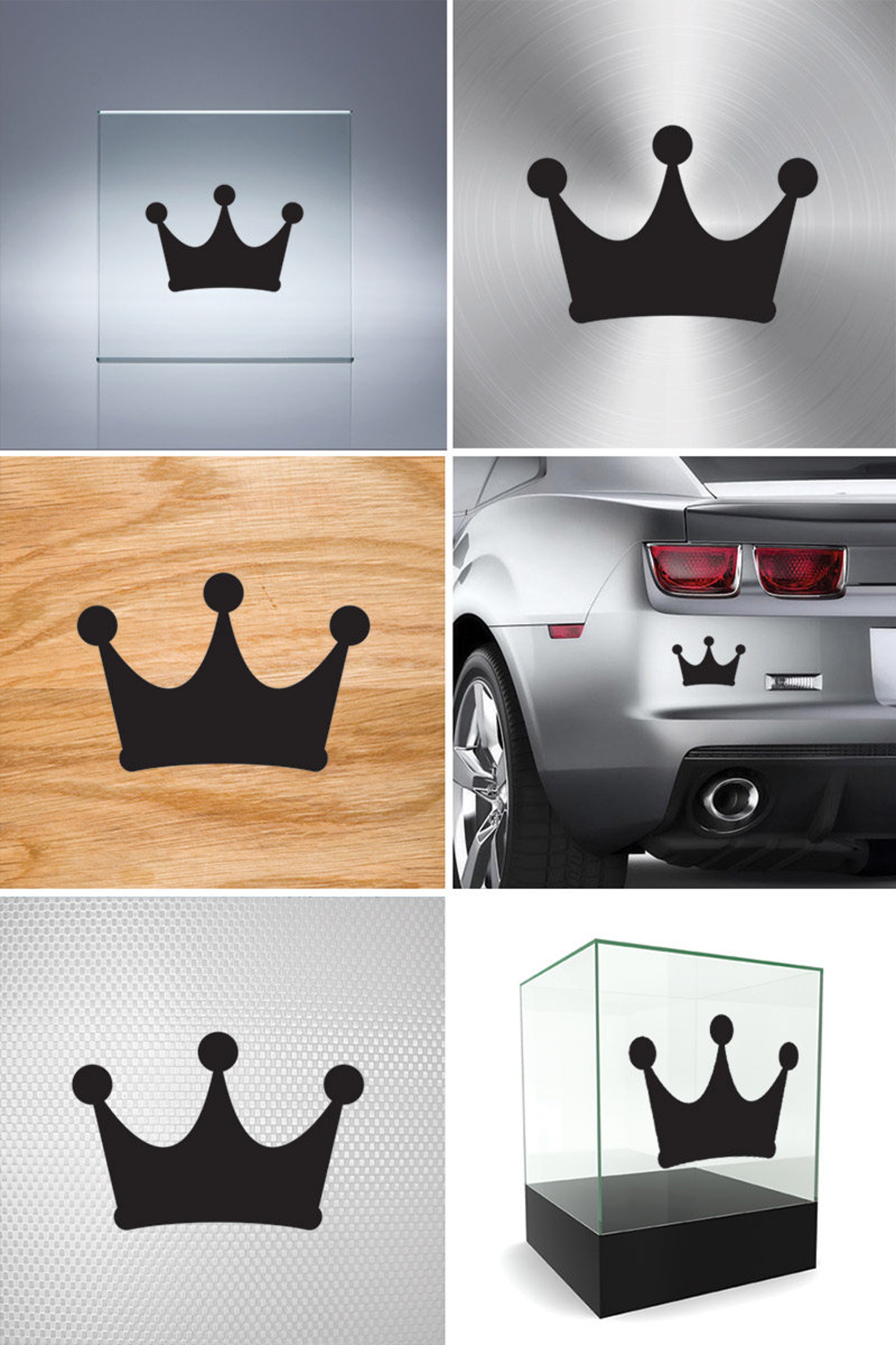 Simple Crown Decal – Black Vinyl Sticker, Minimalist Royal Monarchy ...