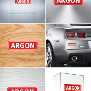 Decal Sticker Argon Approved Fuel Can or Tank Chemical Element Danger ...