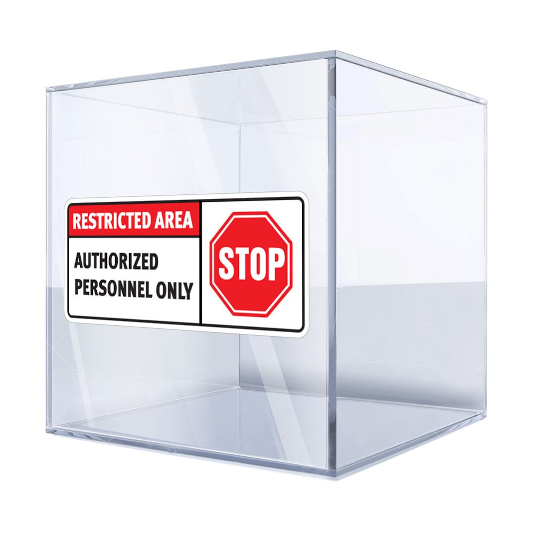Decal Sticker Stop Restricted Area Authorized Personnel Only No Entry ...