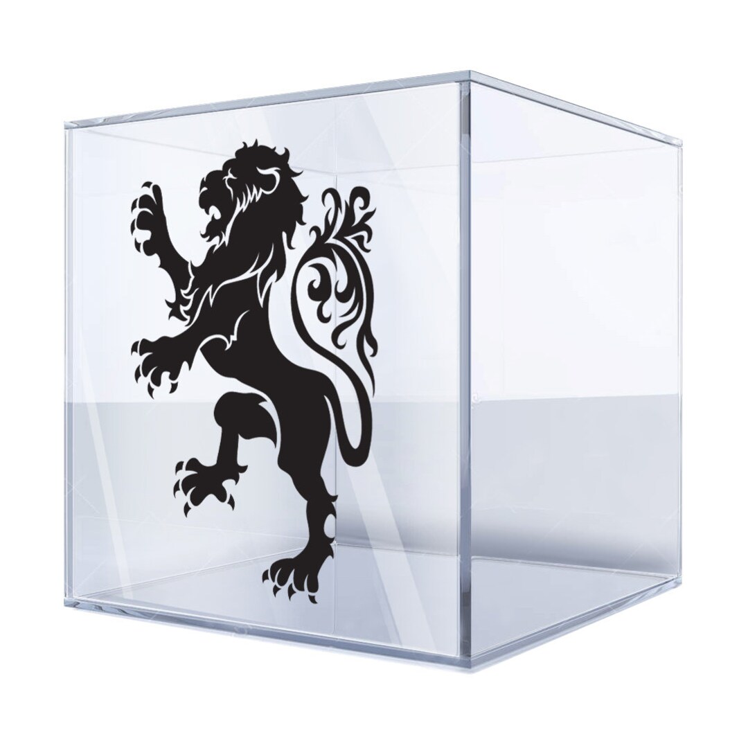 Heraldic Lion Vinyl Sticker – Bold Medieval Lion Crest Decal for Car ...