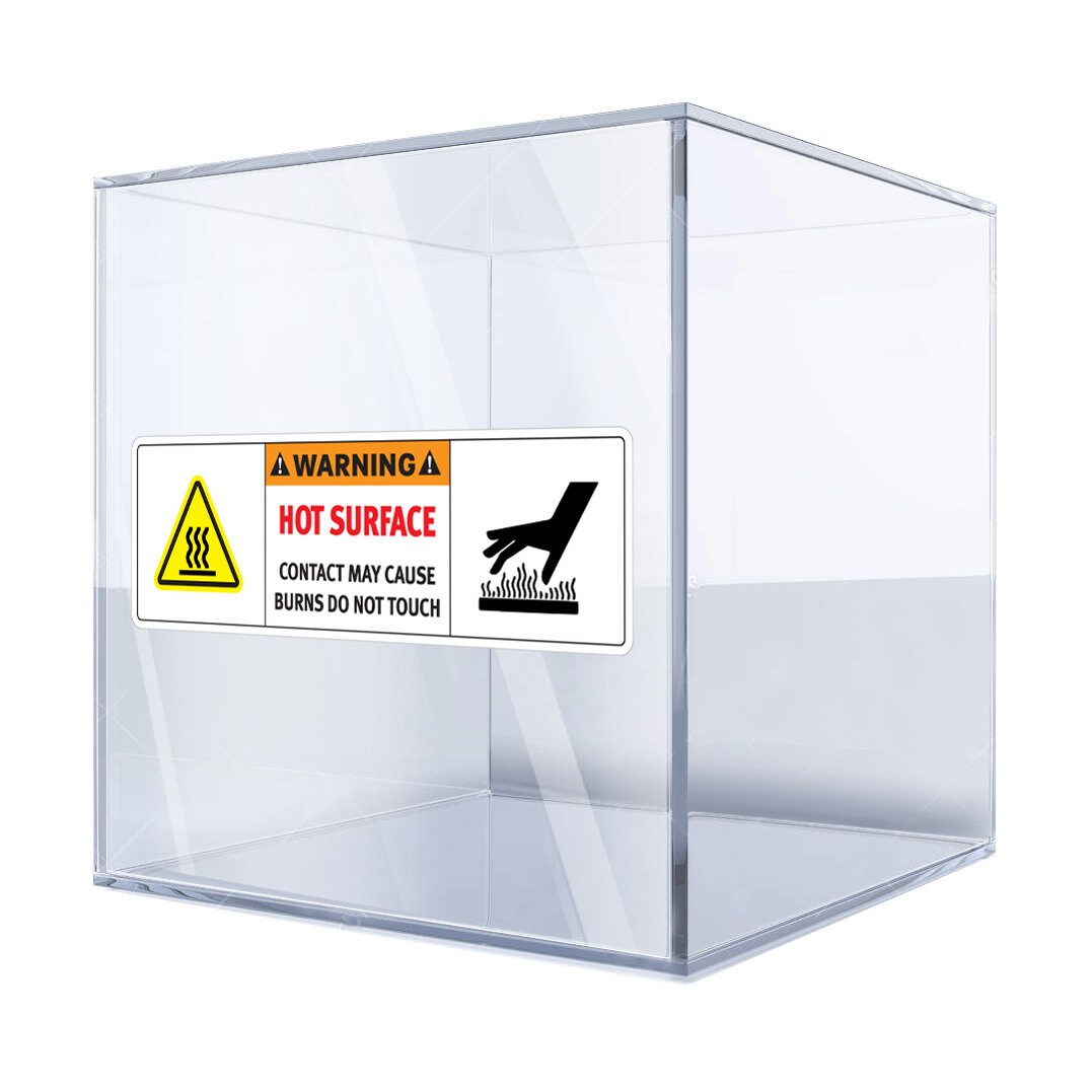 Warning Hot Surface Vinyl Decal – Industrial Safety Sign, Durable and ...