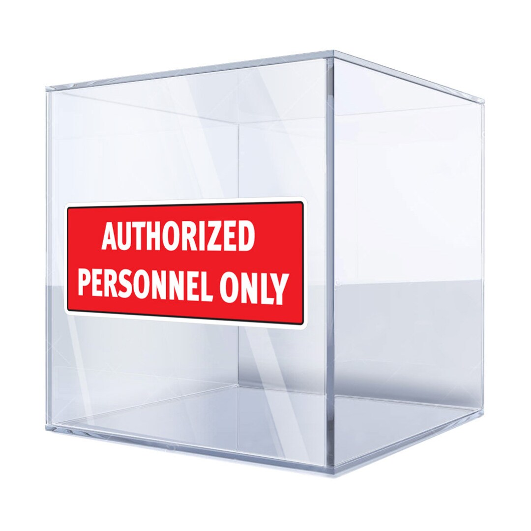 Authorized Personnel Only Sticker – Bold Red Safety Sign Decal for ...