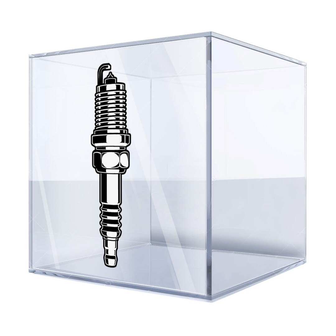 Spark Plug Sticker – Black and White Automotive Decal for Car, Garage ...