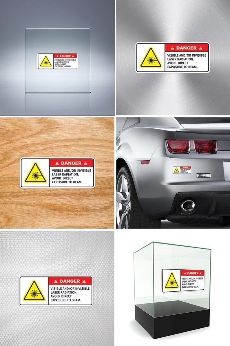Laser Radiation Warning Sticker – Caution Sign for Visible & Invisible ...