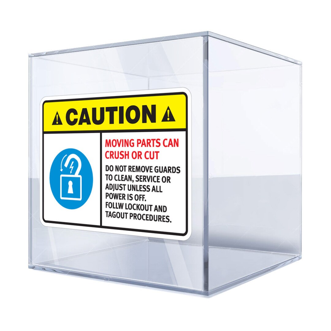 Decal Sticker Caution Moving Parts Can Crush or Cut. Do Not Remove ...