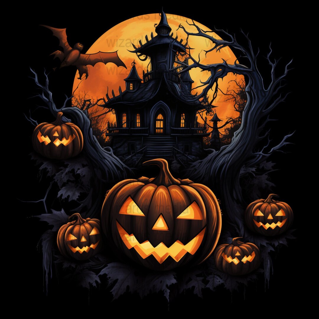 Halloween Horror Spooky Scary Design PNG PDF JPG Files - Etsy