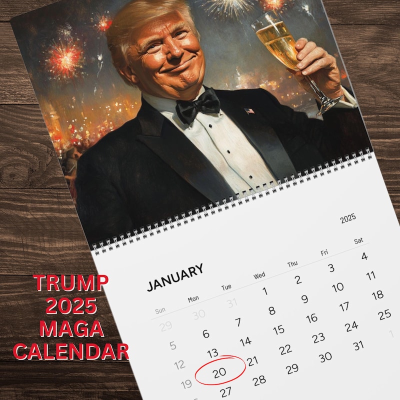 Trump 2025 Wall Calendar - Etsy