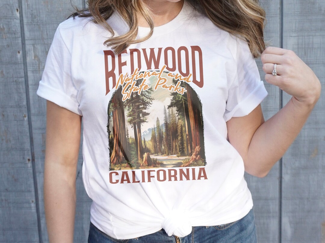 Redwood National Park T-shirt: Vintage California Nature Graphic Tee - Etsy