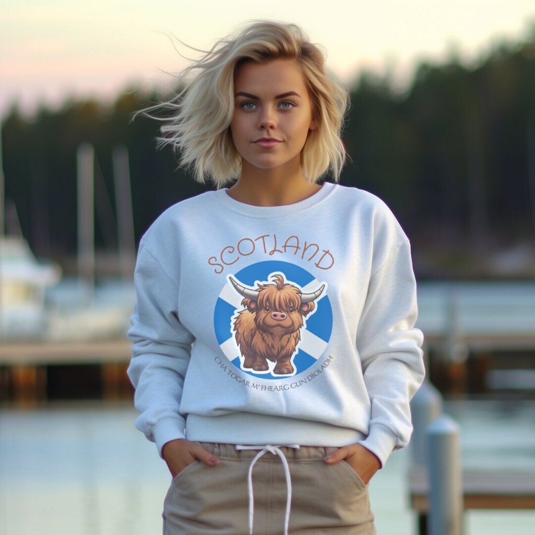 Scotland-inspired Sweatshirt With Iconic Flag, Motivating Motto, and ...