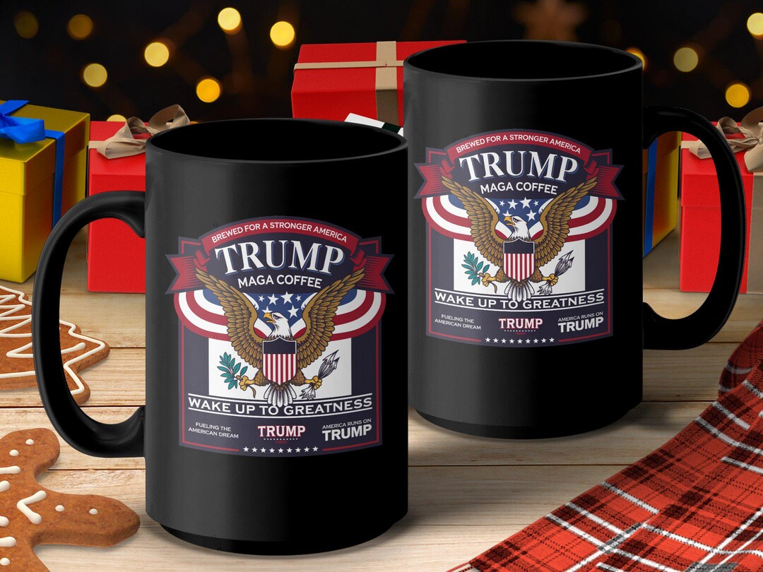 Patriotic USA MAGA Coffee Mug, Wake up to Greatness Mug, Trump Coffee ...