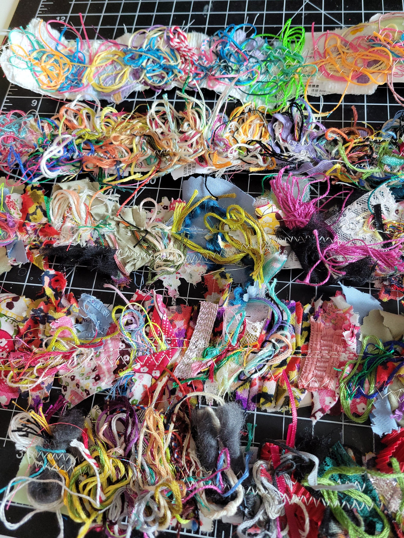 Beautiful Snippet Roll or Scrap Roll Rainbow Colors, Various Materials ...