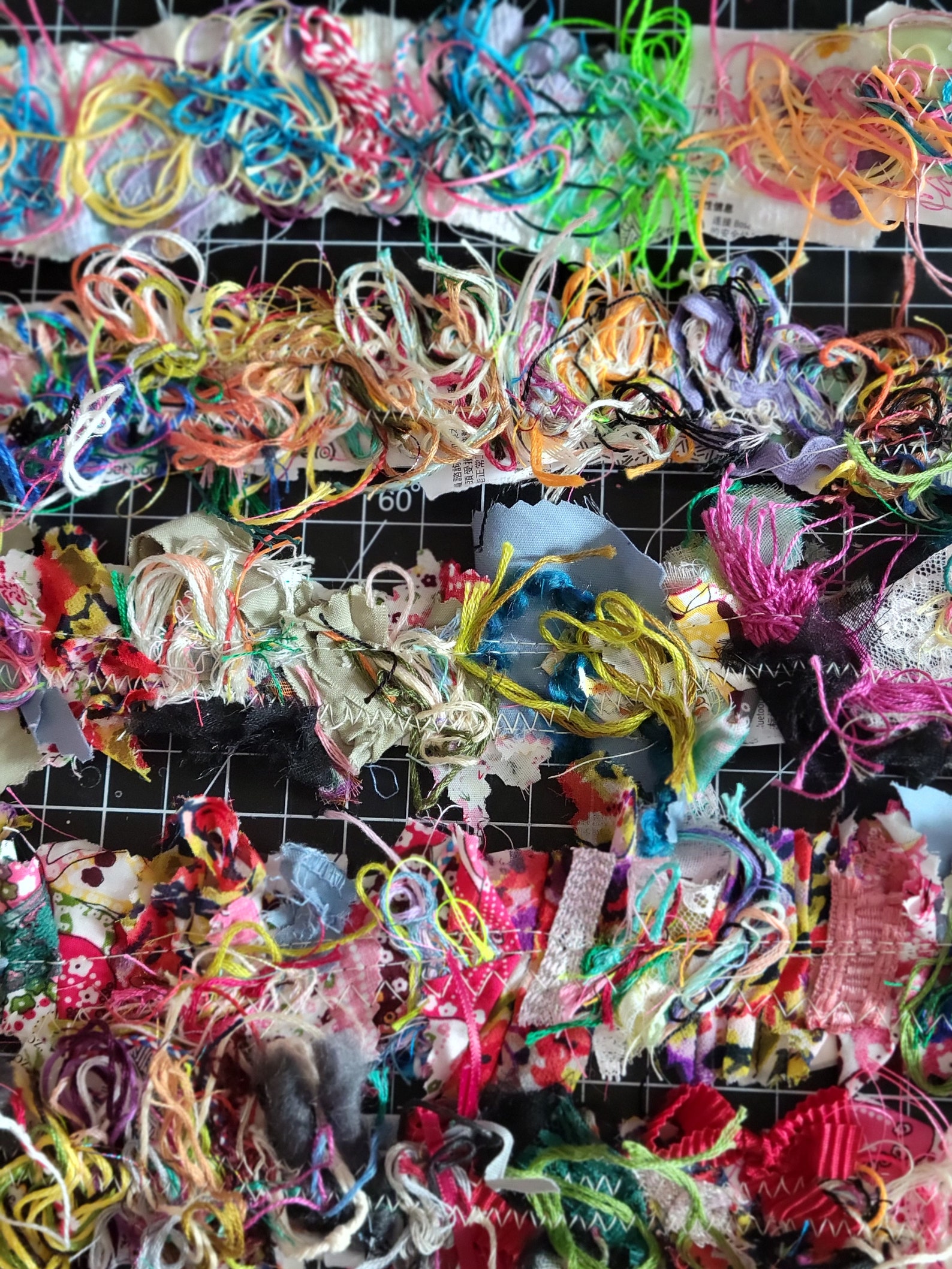 Beautiful Snippet Roll or Scrap Roll Rainbow Colors, Various Materials ...