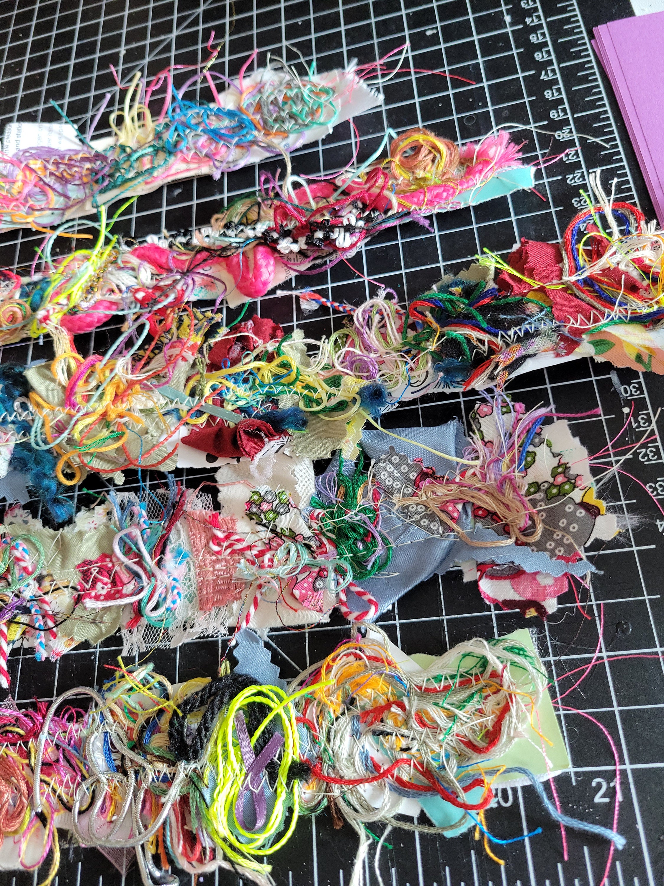 Beautiful Snippet Roll or Scrap Roll Rainbow Colors, Various Materials ...